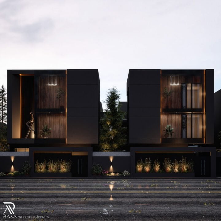 Creativity 3D Design for Black Villa in Saudi Arabia - RAXA STUDIO