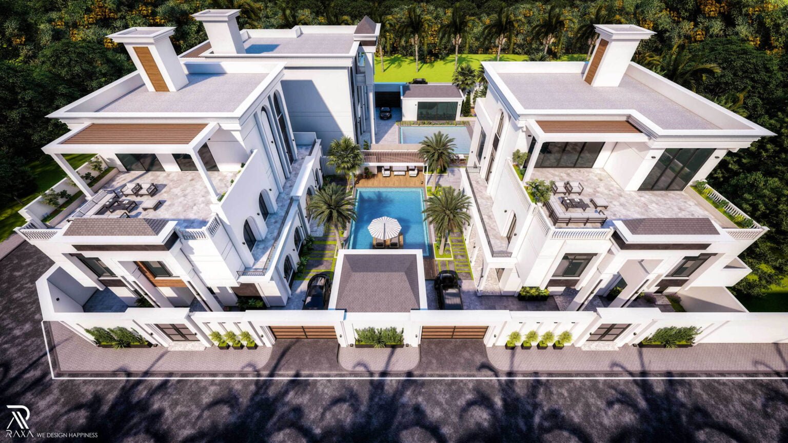 New Classic Design 3D for Villa in Saudi Arabia - RAXA STUDIO