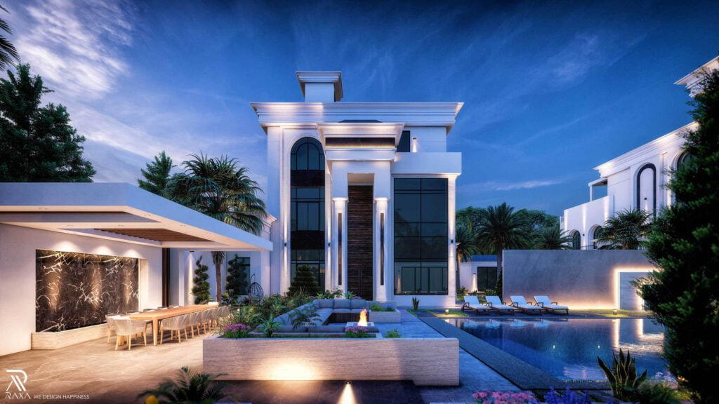 New Classic Design 3D for Villa in Saudi Arabia - RAXA STUDIO