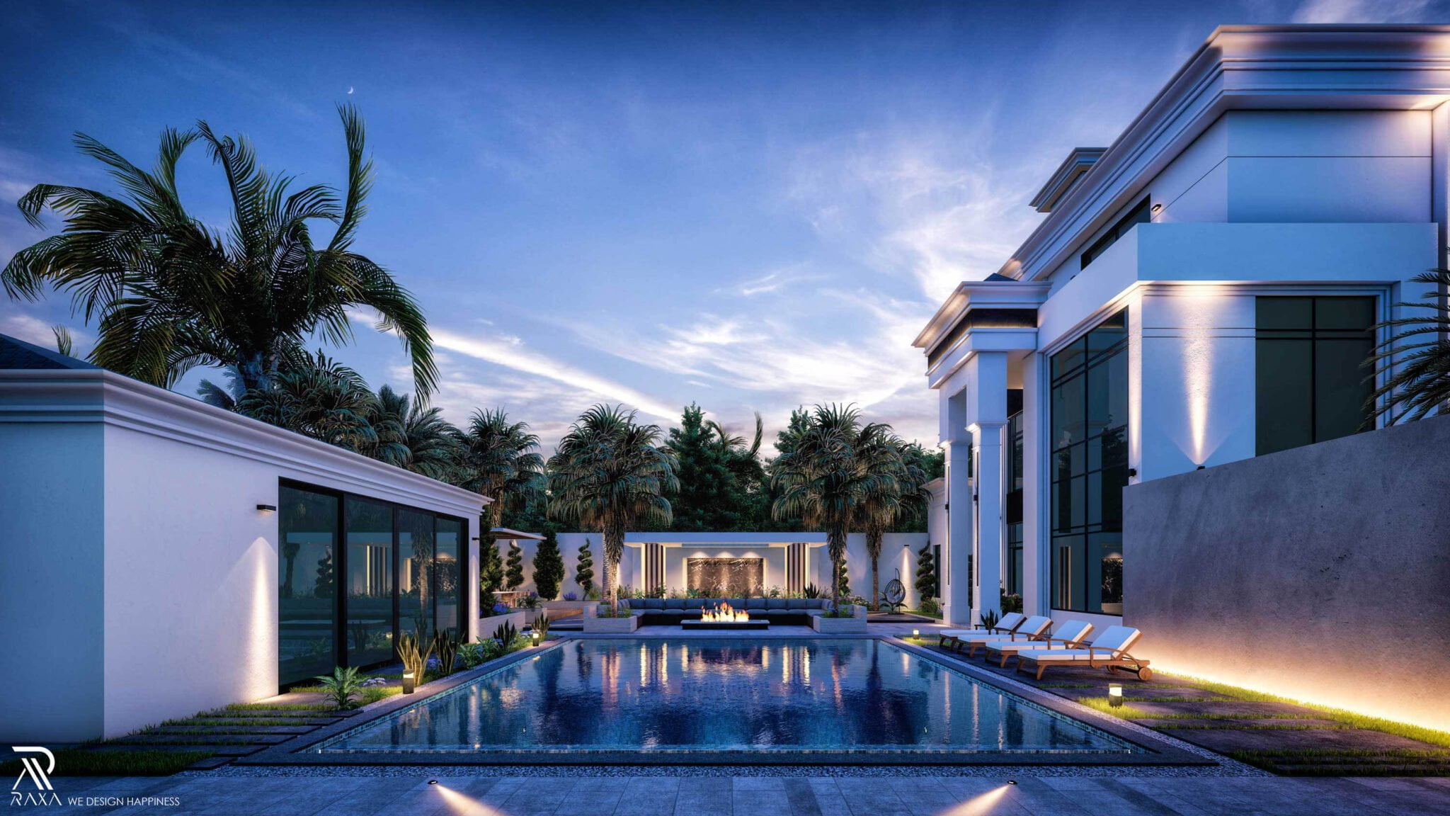 New Classic Design 3D for Villa in Saudi Arabia - RAXA STUDIO