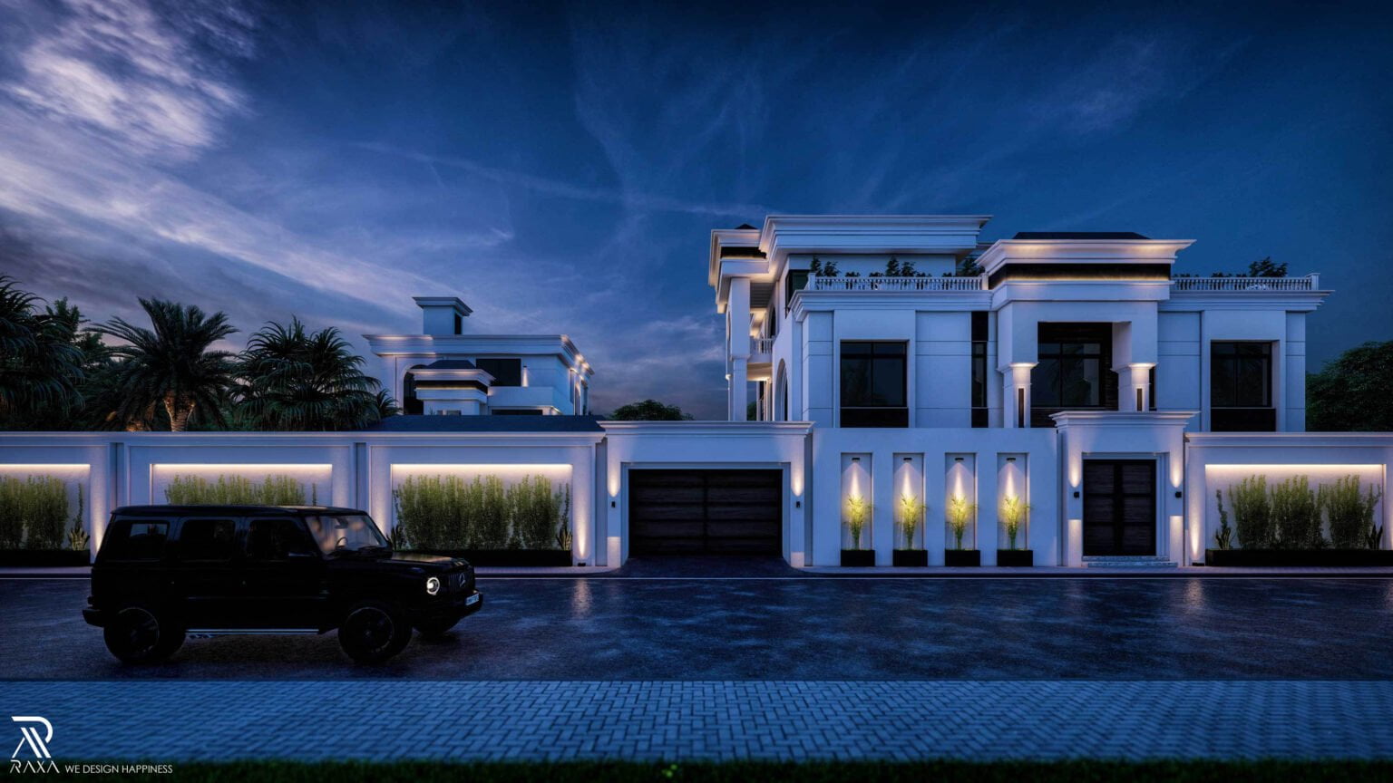 New Classic Design 3D for Villa in Saudi Arabia - RAXA STUDIO