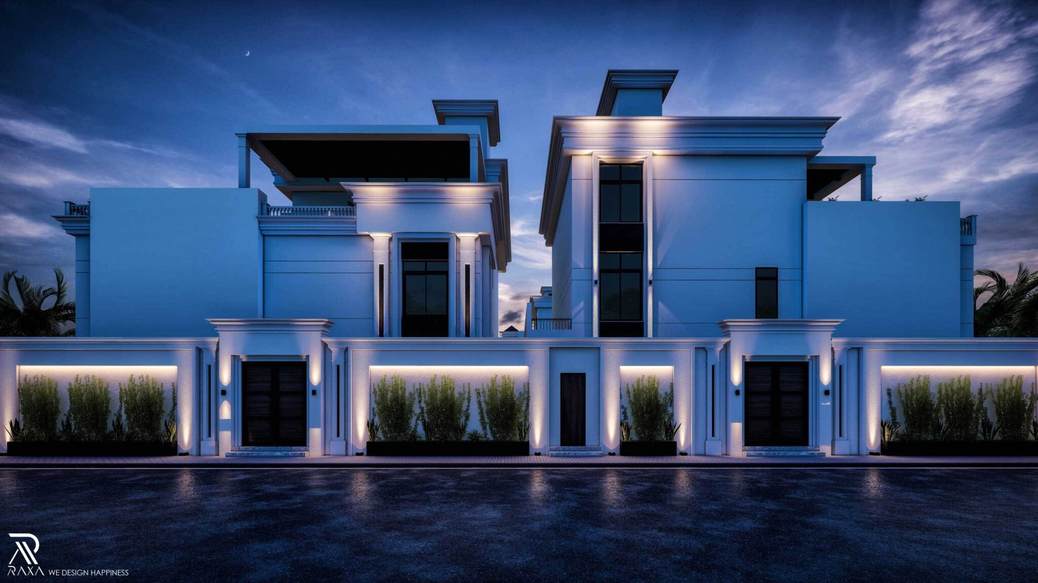 New Classic Design 3D for Villa in Saudi Arabia - RAXA STUDIO