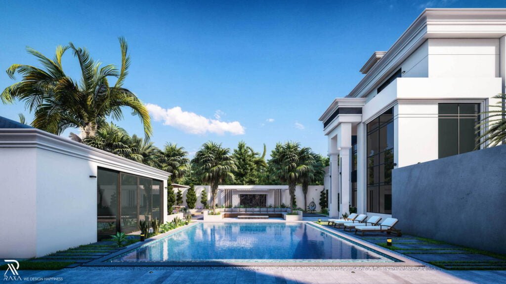 New Classic Design 3D for Villa in Saudi Arabia - RAXA STUDIO