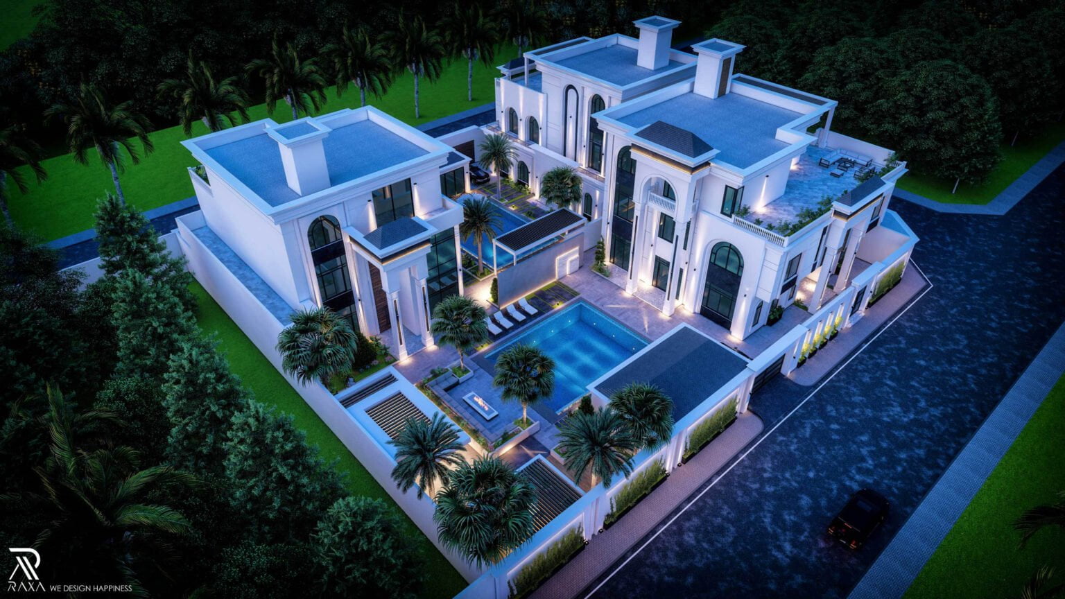 New Classic Design 3D for Villa in Saudi Arabia - RAXA STUDIO