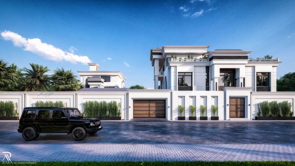 New Classic Design 3D for Villa in Saudi Arabia - RAXA STUDIO