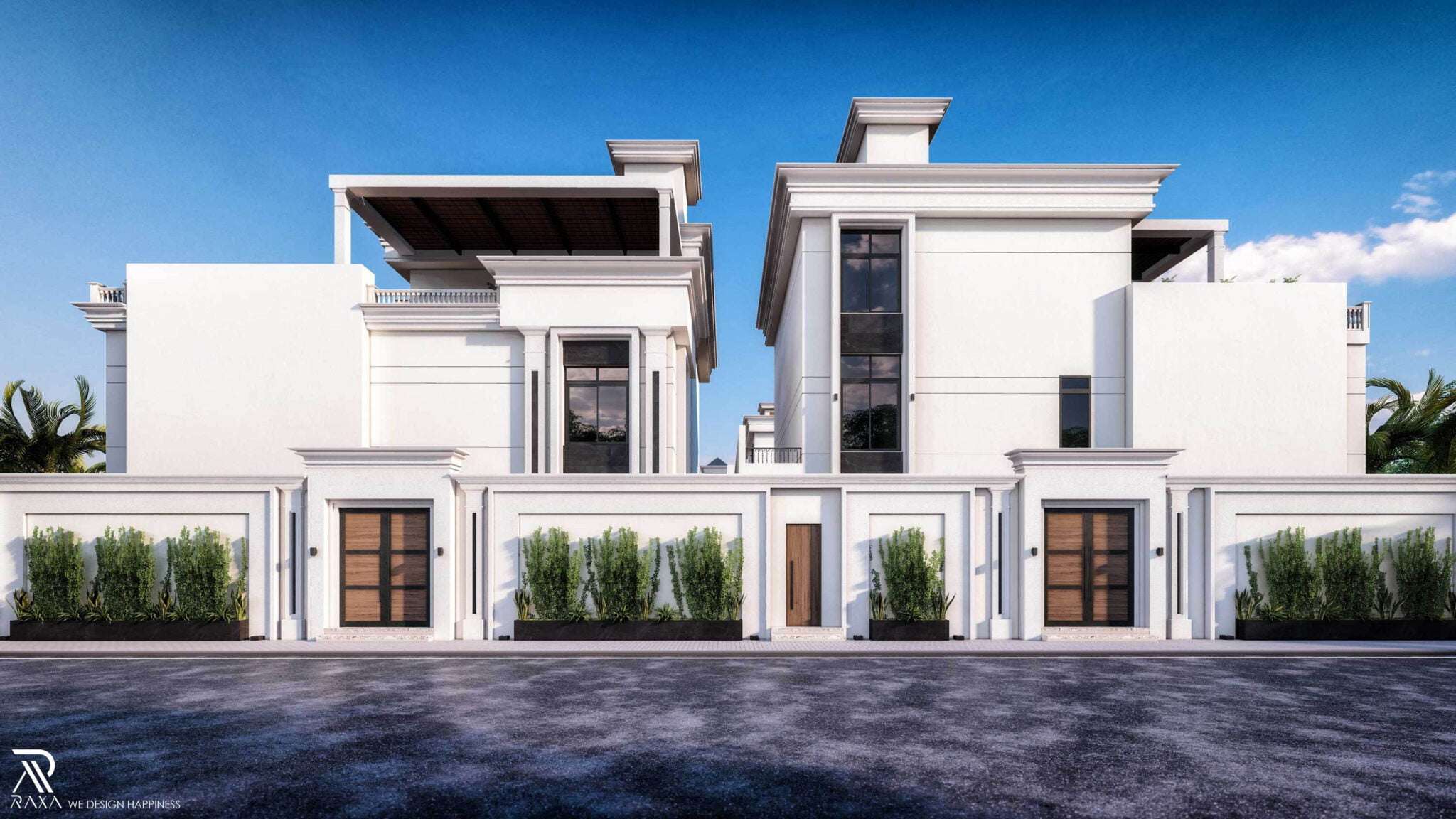 New Classic Design 3D for Villa in Saudi Arabia - RAXA STUDIO